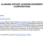 Free Alabama Notary Acknowledgement Forms - PDF - Word