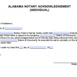 Free Alabama Notary Acknowledgement Forms - PDF - Word