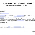 Free Alabama Notary Acknowledgement Forms - PDF - Word