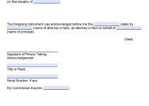 Free Alaska Short Form Notary Acknowledgement - Individual - PDF - Word