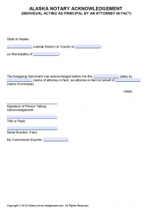 Free Alaska Notary Acknowledgement Forms - PDF - Word