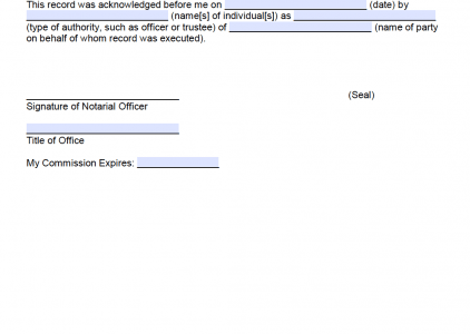 Free Colorado Notary Acknowledgement - Individual - PDF - Word