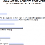 Free Iowa Notary Acknowledgement - Representative - PDF - Word