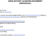 Free Iowa Notarial Certificate - Attestation of Copy - PDF - Word
