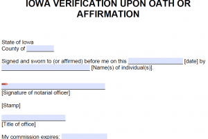 Free Iowa Notary Acknowledgment Forms - PDF - Word