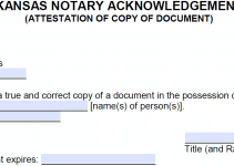 Free Kansas Notarial Certificate - Verification Upon Oath or ...