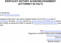 Free Kentucky Notary Acknowledgement - Individual - PDF - Word
