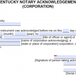 Free Kentucky Notary Acknowledgement - Attorney in Fact - PDF - Word