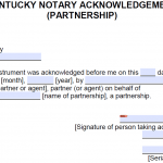 Free Kentucky Notary Acknowledgement - Attorney in Fact - PDF - Word