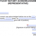 Free Kentucky Notary Acknowledgement - Individual - PDF - Word