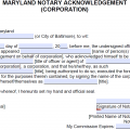 Free Maryland Notary Acknowledgement Forms - PDF - Word