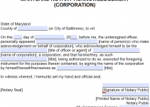 Free Maryland Notary Acknowledgement - Individual - PDF - Word