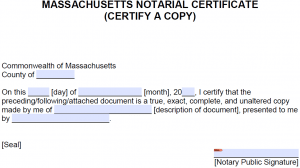 Free Massachusetts Notary Acknowledgement Forms - PDF - Word