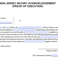 Free New Jersey Notary Acknowledgement Forms - PDF - Word