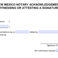 Free New Mexico Notary Acknowledgement Forms - PDF - Word