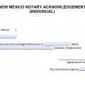 Free New Mexico Notary Acknowledgement Forms - PDF - Word