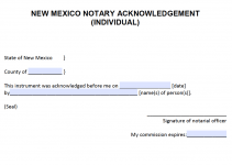 Free New Mexico Notarial Certificate - Oath or Affirmation - PDF - Word