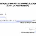 Free New Mexico Notary Acknowledgement Forms - PDF - Word