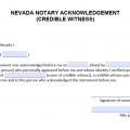 Free Nevada Notary Acknowledgement Forms - PDF - Word
