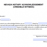 Free Nevada Notarial Certificate for Jurat of Subscribing Witness - PDF ...