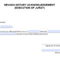 Free Nevada Notary Acknowledgement Forms - PDF - Word