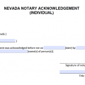 Free Nevada Notary Acknowledgement Forms - PDF - Word