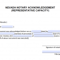 Free Nevada Notary Acknowledgement Forms - PDF - Word