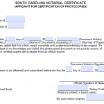Free South Carolina Notarial Certificate - Jurat Statement - PDF - Word