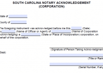 Free South Carolina Notarial Certificate - Verification - PDF - Word