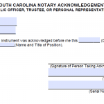 Free South Carolina Notary Acknowledgement - Corporation - PDF - Word