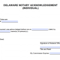 Free Delaware Notary Acknowledgement Forms - PDF - Word