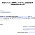 Free Delaware Notary Acknowledgement Forms - PDF - Word