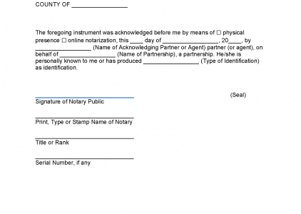 Free Florida Short Form Notary Acknowledgement - Attorney In Fact - PDF ...