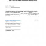 Free Florida Notary Acknowledgement - Representative - PDF - Word