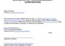 Free Georgia Notary Acknowledgement - Individual - PDF - Word