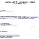 Free Georgia Notary Acknowledgement - Individual - PDF - Word