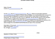 Free Hawaii Notary Acknowledgement - Individual - PDF - Word