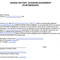 Free Hawaii Notary Acknowledgement Form - PDF - Word