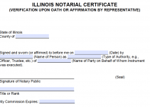 Free Illinois Notary Acknowledgement - Individual - PDF - Word