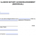 Free Illinois Notary Acknowledgement Forms - PDF - Word