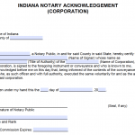Free Indiana Notary Acknowledgement - Individual - PDF - Word