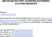 Free Michigan Notary Acknowledgement - Personal Representative - PDF - Word