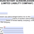 Free Michigan Notary Acknowledgement Forms - PDF - Word