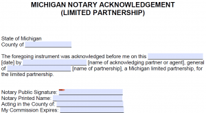Free Michigan Notary Acknowledgement Forms - PDF - Word