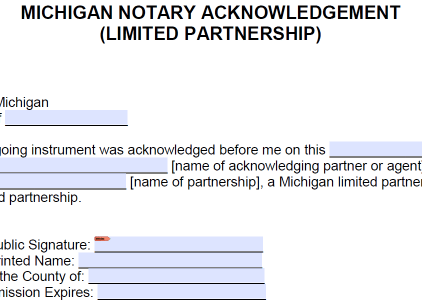 Free Michigan Notary Acknowledgement - Individual - PDF - Word