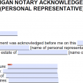 Free Michigan Notary Acknowledgement Forms - PDF - Word