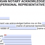 Free Michigan Notary Acknowledgement - Limited Liability Company - PDF ...