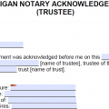 Free Michigan Notary Acknowledgement Forms - PDF - Word