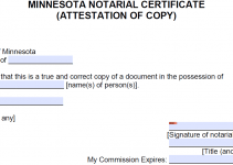Free Minnesota Notarial Certificate - Oath or Affirmation - PDF - Word