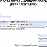 Free Minnesota Notary Acknowledgement - Individual - PDF - Word